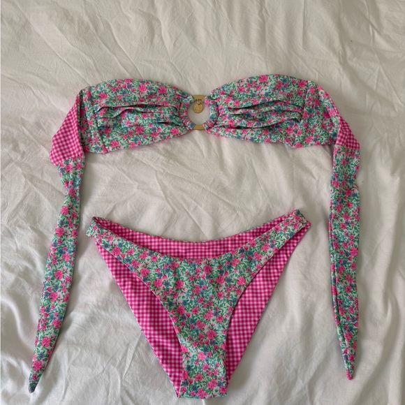 Kulani Kinis | Swim | Kulani Kinis Pink And Green Floral Bikini | Poshmark